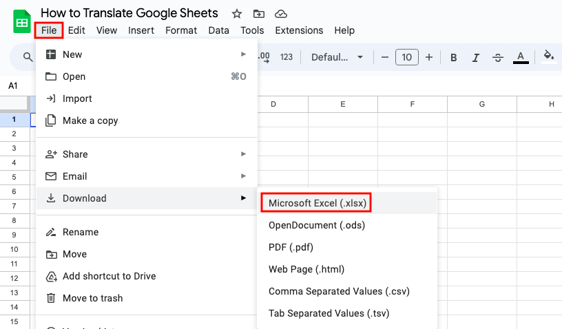 How to Translate Entire Google Sheets (All Cells) [2025]